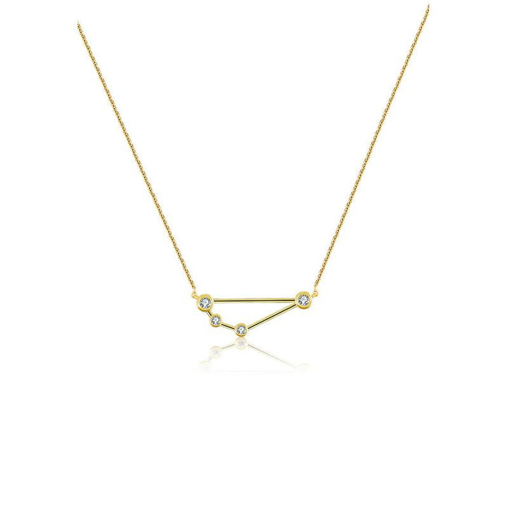 Diamond Zodiac Necklace - Monisha Melwani Jewelry - Aries / White Gold ...